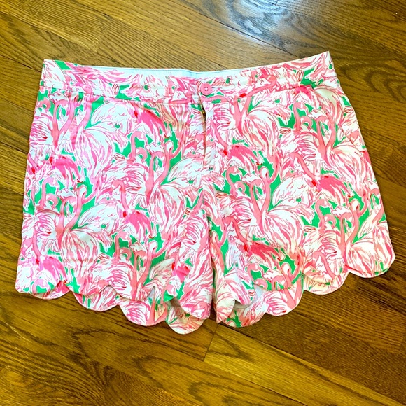Lilly Pulitzer | Shorts | Lilly Pulitzer Buttercup Flamingo Shorts | Poshmark